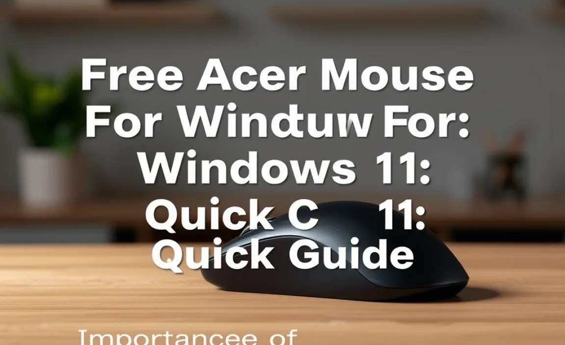 Free Acer Mouse Driver Setup For Windows 11: Quick Guide - wingeek